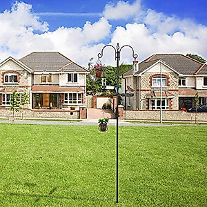 ERYTLLY Bird Feeding Station Kit Bird Feeder Pole Wild Bird Feeder Hanging Kit Planter Hanger Multi Feeder Hanging with Metal Suet Feeder Bird Bath for Attracting Wild Birds