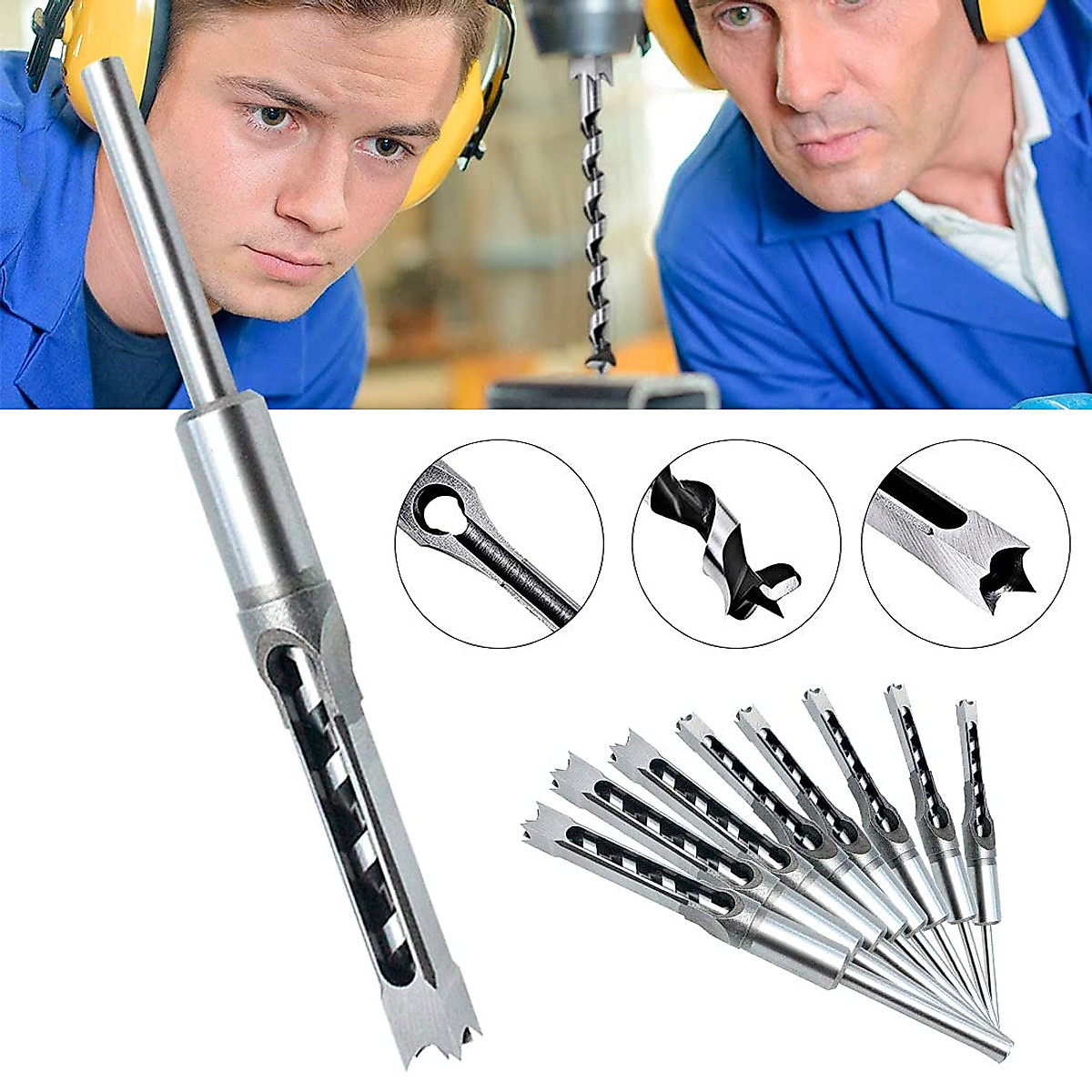 Drill Bit HSS High-Speed Twist Drill Bits Sets Tools Woodworking Tools Mortising Chisel Wood Square Drill Bit Drilling Holes Drill Bit Set (Hole Diameter : 16mm)