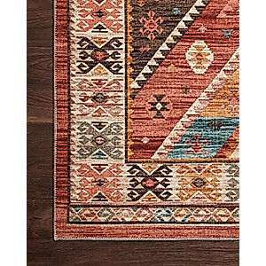 Loloi II Zion Collection ZIO-05 RED/Multi, Traditional 2'-3" x 3'-9" Accent Rug