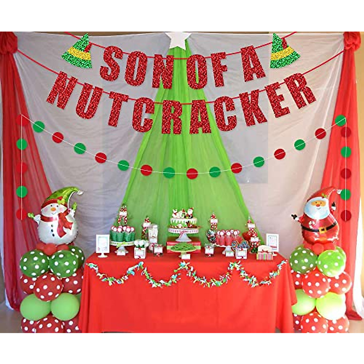 Son of a Nutcracker Banner for Buddy the Elf Inspired Funny Christmas Banner Elf Movie Christmas Party Decorations