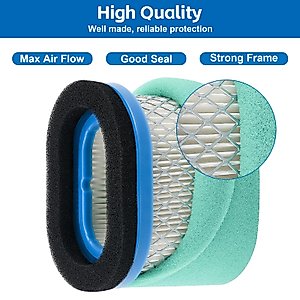 LOCOPOW 690610 697029 Air Filter for Briggs and Stratton 498596 for John Deere M147431 M143278 fit JS63 JS63C JS63E JA65 JA60 JA62 JS40 JS45 JA62 JS60 JS60H JS61 SP6211 SP6213