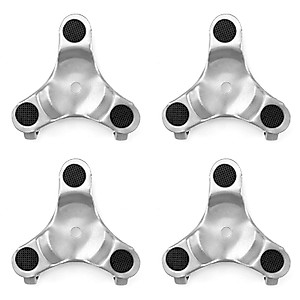 QWORK 4 pcs 6" Steel Tri-Dolly, 400 lbs Load Capacity, Great for Moving Furniture & Appliances, Durable and Easy to Use