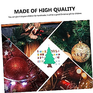 OFFSCH 1 Set Felt Christmas Tree Play Set Christmas Decor Table Top Decor Felt Tree Ornaments Felt Christmas Tree for Toddlers 3D Felt Christmas Tree Xmas Ornament Felt Christmas Tree Set