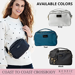 KEDZIE Coast to Coast Crossbody Bag for Women Shoulder Purse Messenger Wallet Lightweight Bag - Teal