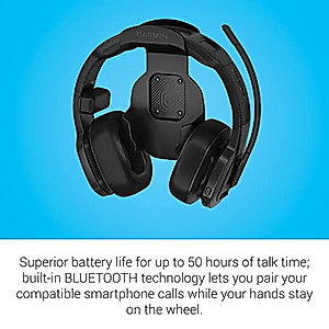 Garmin dēzl™ Headset 200, 2-in-1 Premium Trucking Headset, Active Noise Cancellation, Superior Battery Life and Memory Foam Ear Pads,Black