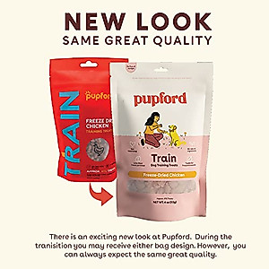 Pupford Freeze Dried Dog Training Treats, 475+ for Puppy , Low Calorie, Vet Approved, All Natural, Healthy for Small to Large Dogs (Chicken)