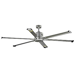 Hubbell Lighting Dual Mount Ceiling Fan 72 in. Indoor/Outdoor Nickel Wall Control