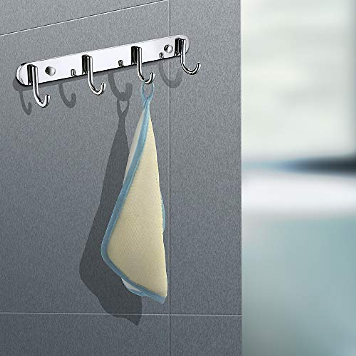 Bleu Bath (6 Pack) Dual-Sided Exfoliating Skin Towel Natural Terry Body Cloth Scrubber Premium Sturdy Loofah Towel Soft and Buffing Wash Cloth White for Either Oil or Dry Skin