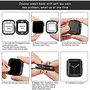 Zsuoop Metal Stainless Steel Band Compatible with Apple Watch Bands 41mm With Screen Protector Case,Magnetic Loop Milanese Adjustable Bands for iWatch Series 8/7/6/5/4/3/2/1/SE Women Men,Yellow Gold
