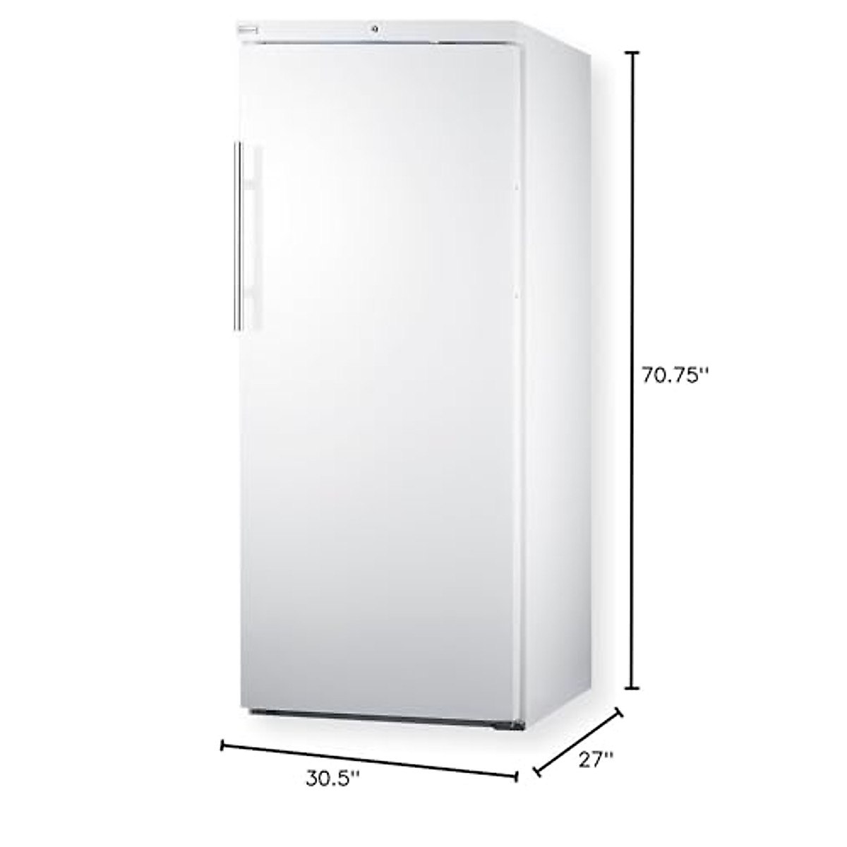Accucold UFM19W Upright General Purpose Medical Freezer; Designed for the Storage of Samples, and Other Laboratory and Clinical Materials; 18.3 cu.ft Capacity; Manual Defrost; Dial Thermostat