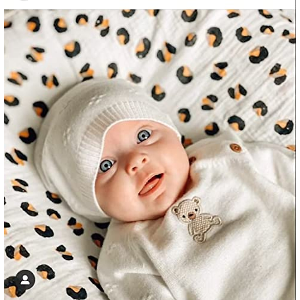 CHUNGEL Cotton Baby Muslin Tassles 40"x 47", Baby Receiving Blanket with Fringe, Boho Muslin Swaddle Blanket with Fringe