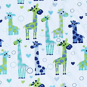 CREVENT Minky Baby Blanket for Boys, Soft Plush Receiving for Newborns - Giraffe 30x40 Inches