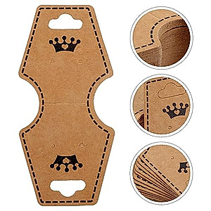 VOSAREA 100pcs Decor Choker Display Card for Jewelry Necklace displaying Cards Hair Band Cards Display Cards for Jewelry Necklace Cards Jewelry Supplies Paper Earring Card Crown
