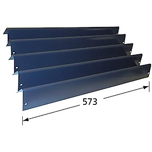 Music City Metals 95365 Porcelain Steel Heat Plate Replacement for Select Weber Gas Grill Models, Set of 5