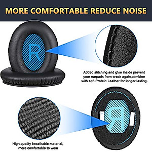 GEVO Upgraded Replacement Ear Pads for Bose QC25 Headphones- Cushions kit Also Fit QuietComfort2/15/35&35ii/Ae2/Ae2i/Ae2w and SoundLink 1&2/SoundTrue 1&2(Over-Ear)(Sky-Blue mats)