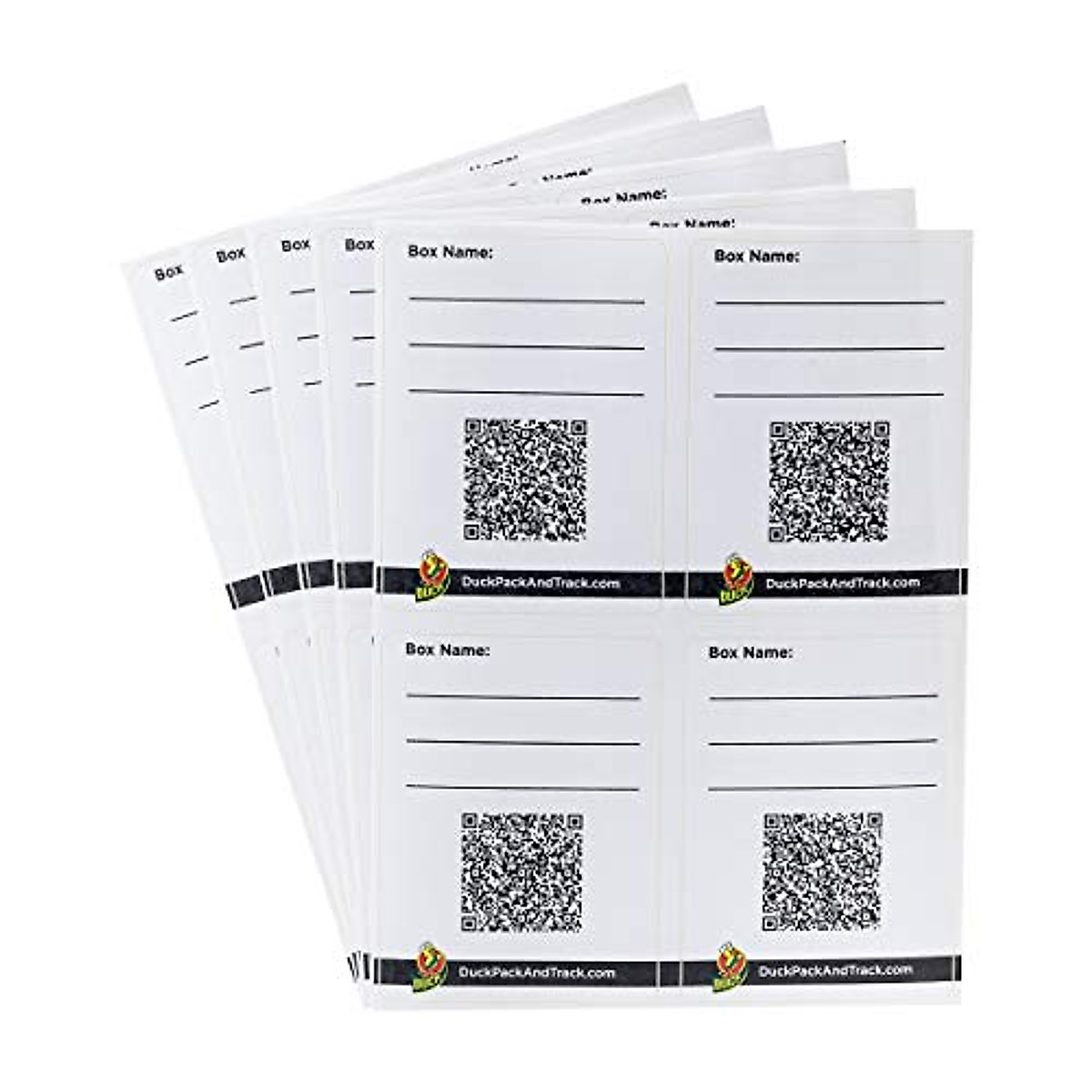 Duck Pack & Track Scannable Storage Labels, White, 40 Count