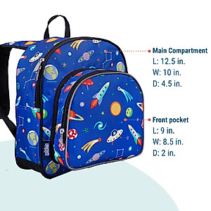 Wildkin 12-inch Kids Backpack – Padded, Adjustable, Ideal for Daycare & Travel - Out of this World