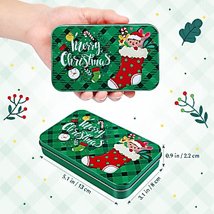 Christmas Gift Card Holder Boxes: 8PCS Gift Card Holder with Lids and Greeting Card Holiday Tins Holders for Christmas Party Favors