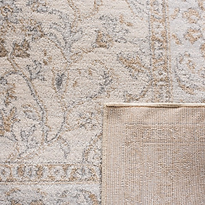 SAFAVIEH Isabella Collection Area Rug - 8' x 10', Cream & Beige, Oriental Design, Non-Shedding & Easy Care, Ideal for High Traffic Areas in Living Room, Bedroom (ISA912A)