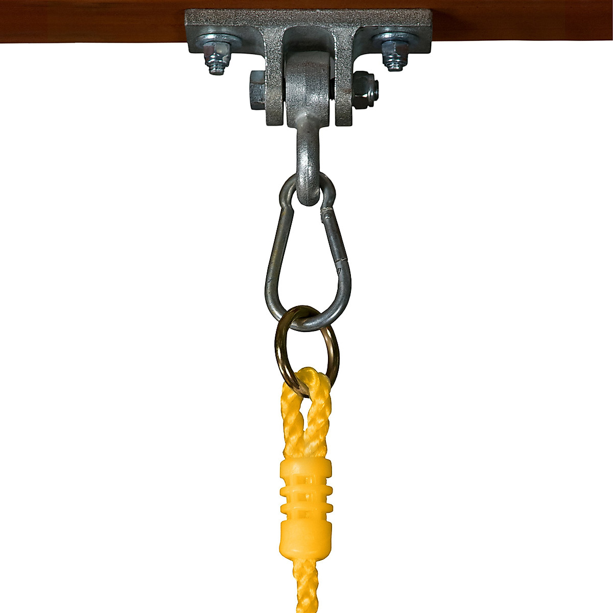 Gorilla Playsets 04-0032-G High Back Plastic Infant Swing with Yellow T Bar & Rope, Green