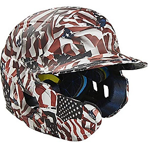 Rawlings Mach Series Junior USA Helmet with Extension Piece for Left-Handed Batters, Junior