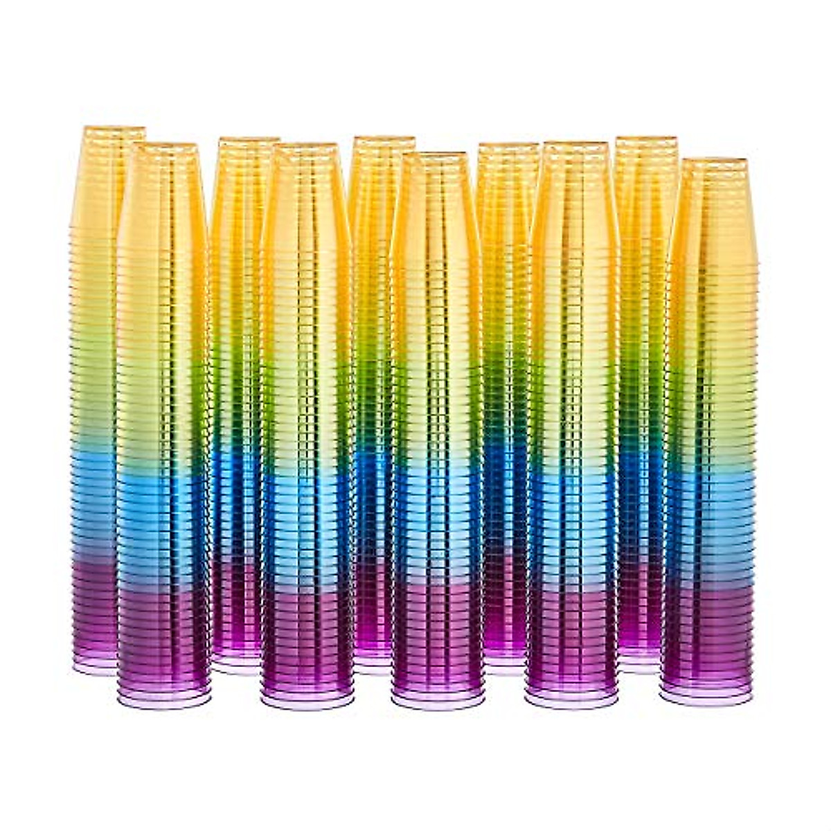 AmazonCommercial - SSV025M-500 Plastic Shot Glass, 2 oz, Multicolor, Pack of 500 multiple color