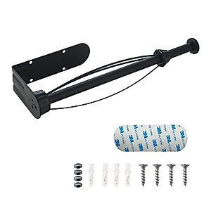 Paper Towel Holders,Single Hand Operable Under Cabinet Paper Towel Holder,Ratchet System,Self-Adhesive or Drilled,304 Stainless Steel Wall Mount Towel Paper Holder for Kitchen,Sink,Bathroom (Black)