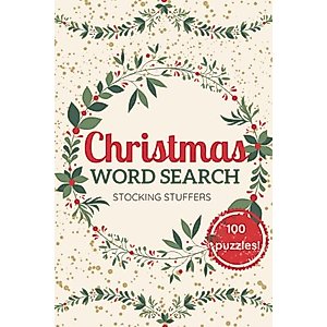 Christmas Word Search Stocking Stuffers: 100 Puzzles: Fun Holiday Activity Book for the Whole Family: Adults and Kids