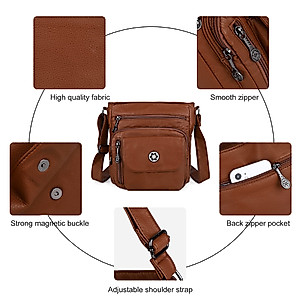 Angel Kiss Crossbody Bags Faux Vegan Leather Shoulder Bags for Women Small Handbag with Adjustable Strap