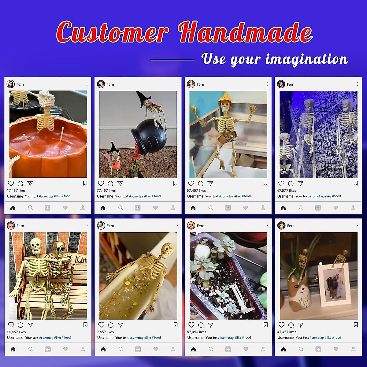 MUXIUNT 16 Pcs Halloween Mini Skeleton Figurine Decoration,6”Halloween posable Skeleton Decor,Small Plastic Skeleton Figure for Halloween Spooky Home Decor Haunted House Decorations Party Favors