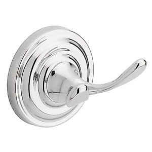 DELTA FAUCET 138275 Greenwich, Bath Hardware Accessory, Double Robe Hook, Polished Chrome