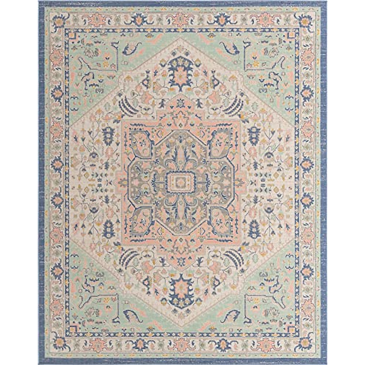 Unique Loom Whitney Collection Traditional Geometric Multi Area Rug (9' 0 x 12' 0)