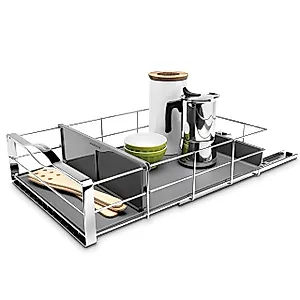 simplehuman 14 inch Pull-Out Cabinet Organizer, Heavy-Gauge Steel Frame
