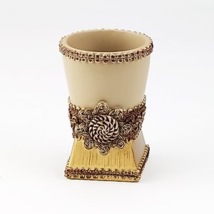 Avanti Linens - Tumbler, Countertop Organizer, Stylish Home Decor (Gold Collection)