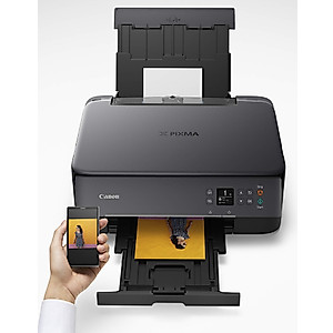 Canon TS5320 All in One Wireless Printer, Scanner, Copier with AirPrint, Black, Amazon Dash Replenishment Ready