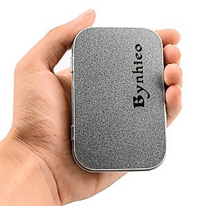 Bynhieo portable tin box 2-5ml silicone container jars wax carrying case with Silicone Mat Pad 5.5 X 4.5inch extra stainless steel spoons