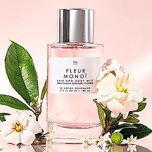 Le Monde Gourmand Fleur Monoi Hair & Body Mist - 3.4oz (100ml) - Floral, Coconut Fragrance Notes