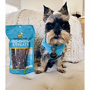 Beef Esophagus Dog Treats (6 INCHES - 25 Count) Grass Fed with No Added Hormone, All Natural Jerky Dog Treats - Dog Chews Rich in Glucosamine & Chondroitin for Joint Health