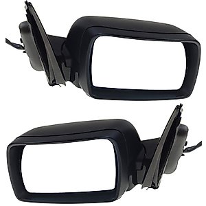 Kool Vue Driver & Passenger Side Power Heated Mirrors for BMW X5 2000-2006 Manual Fold Without Memory & Puddle Lamp Paintable 4-Door