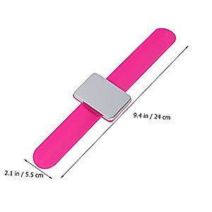 TEHAUX pin Holder Wristband Magnetic Hair pin Holders Corsage Wristlet Silicone Bracelet Tool Magnet Bobby pin Hair Salon Shop Supplies Slap Bracelet Magnetic Iron Bracelet Needle seat