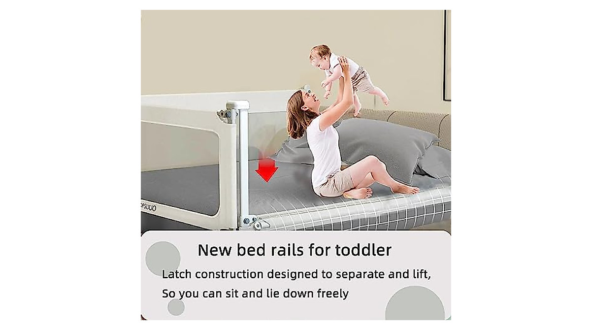 Adjustable Toddler Bed Rails - TIOPSUUO Safety Solution
