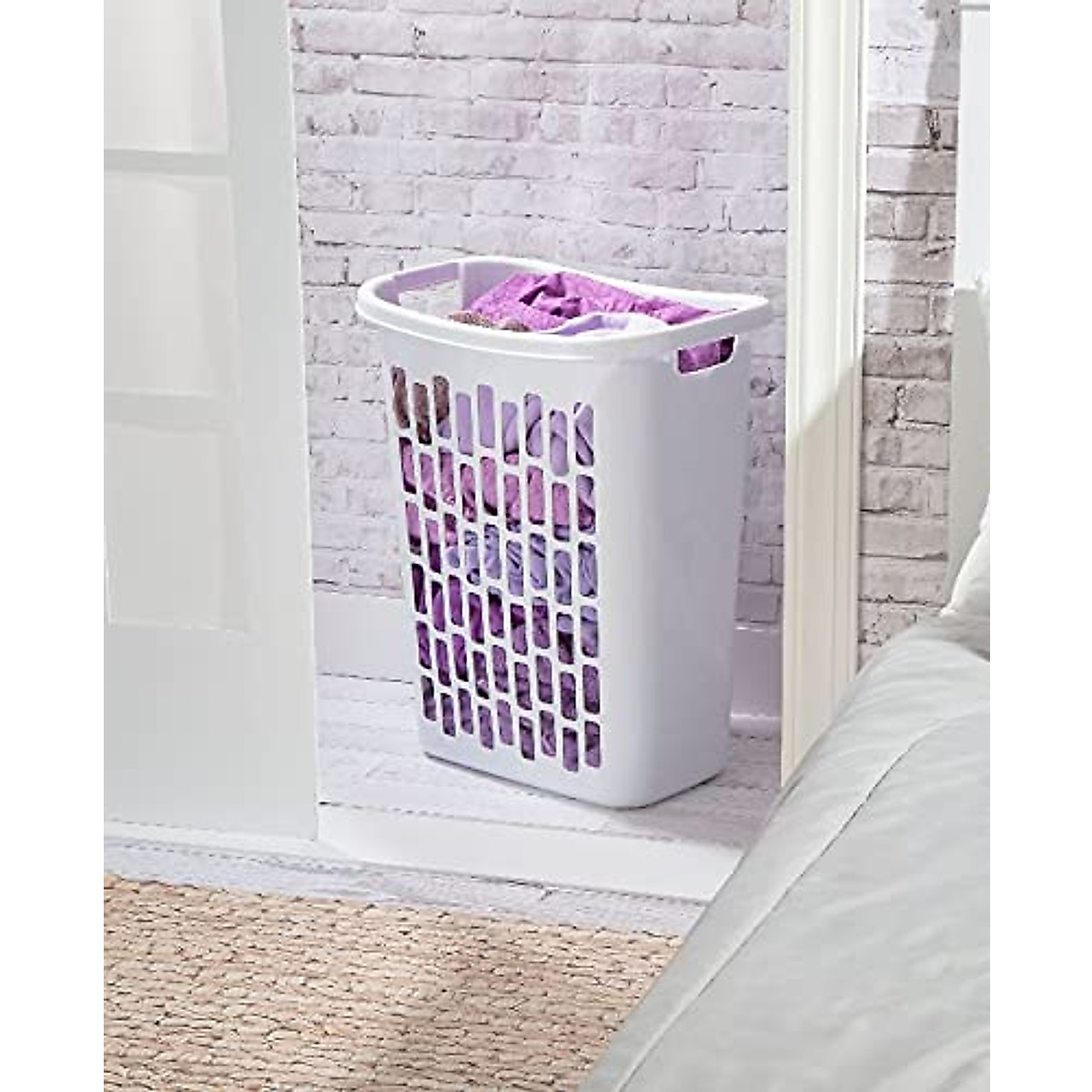CR-FUSE 2 Pcs Of Mainstays Rectangular Open Laundry Hamper, White (2-Pack)