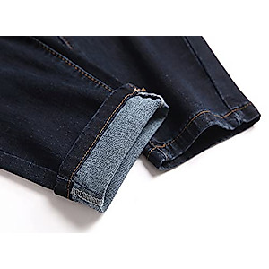 JUNBAOSS Men's Ripped Distressed Destroyed Straight Fit Washed Denim Jeans Mens Ripped Jeans Skinny Jeans for Men Slim Fit Distressed Black Ripped Jeans for Men