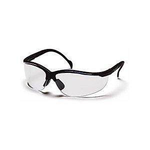 Pyramex SB1810ST Venture II Safety Glasses with Anti-Fog Lens, Standard, Black (Pack of 12)