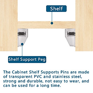 5 Millimeters Shelf Support Peg，Support Cabinet Shelf Pins，Clear Plastic Replacement Peg Cabinet Shelf Supports Pins for Kitchen Furniture Book Shelves Shelf Holder Locking Pins (20 Pieces)