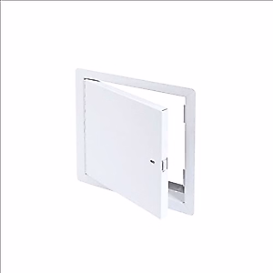 Best Access Doors 12" x 12" BA-FRN, Fire Rated Uninsulated Panel with Exposed Flange for Walls, Self Latching, 16 Gauge Cold Rolled Steel, Finished with White Powder Coat