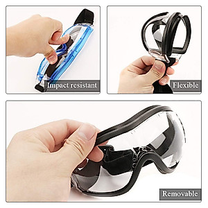 COMLZD kids safety glasses kids safety goggles children's sports outdoor goggles science laboratory eye protection glasses (White)