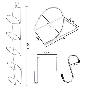 Livememory Hat Rack, Hanging Wigs Rack Baseball Caps Rack Hat Organizer for Door, Wall, Closet, Bathroom,10pcs (White)