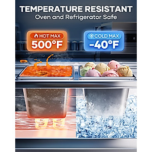 WantJoin 1/6 Size Hotel Pan,12 Pack 6 Inch Deep Commercial Steam Table Pans,Stainless Steel Steam Pan Restaurant Anti Clogging Steamer for Party,Restaurant,Hotel