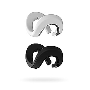 AMVR VR Silicone Facial Interface Cover for HP Reverb G2 Virtual Reality Headset, Sweatproof Waterproof Anti-Dirty Replacement Facial Cushion Pads Accessories (1 pcs Black & 1 pcs Gray)